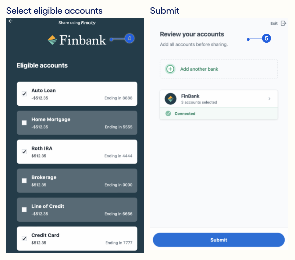 Connecting third-party accounts to Diamond Bank's online banking